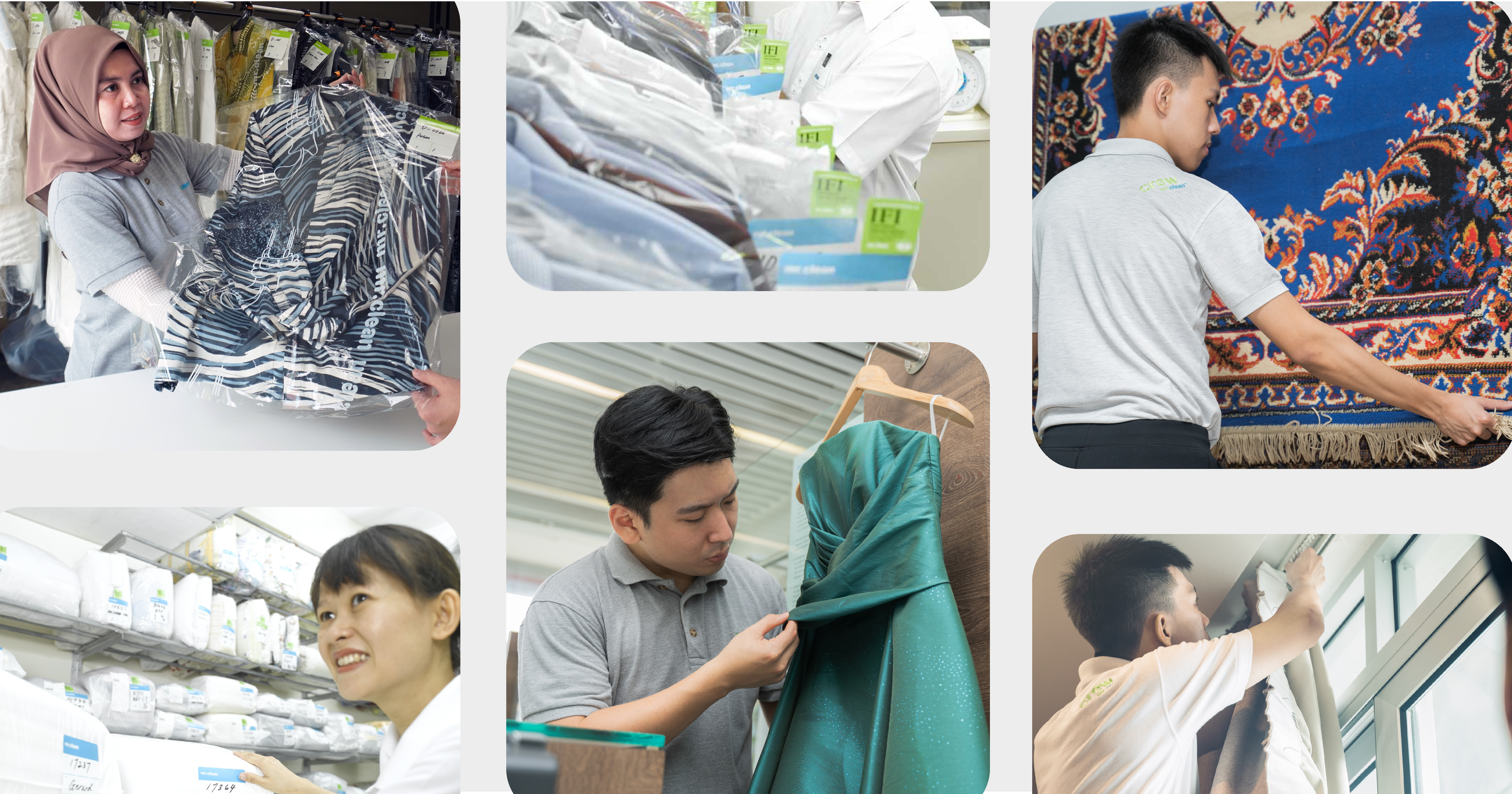 Perkhidmatan Dobi, dilipat atau diseterika dengan sempurna | Mr.Clean